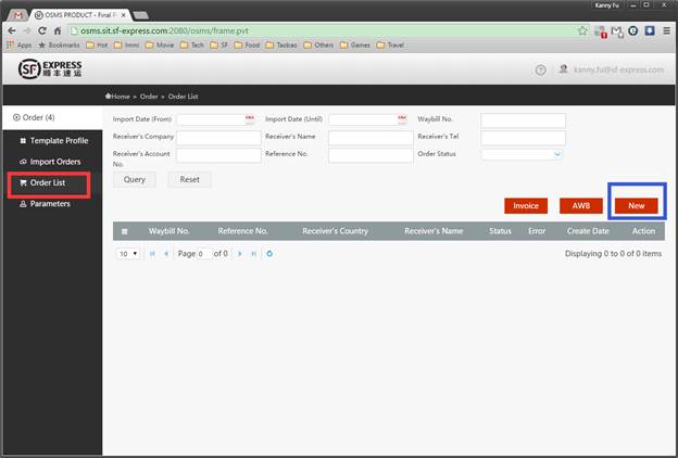 How to login & ship with SF